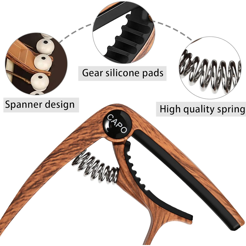 Acoustic Guitar Capo with Built-in Pick Holder | Brands