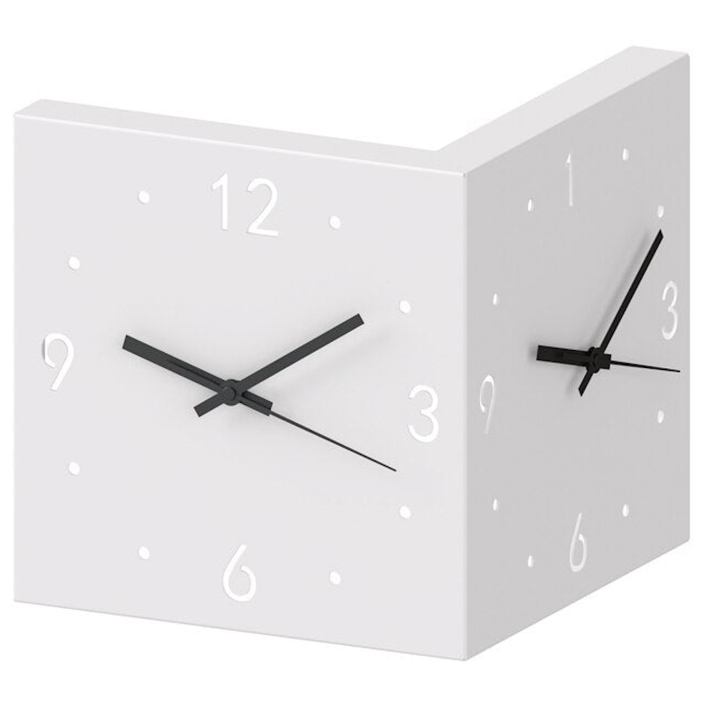 Two-Faced Corner Wall Clock | Brands